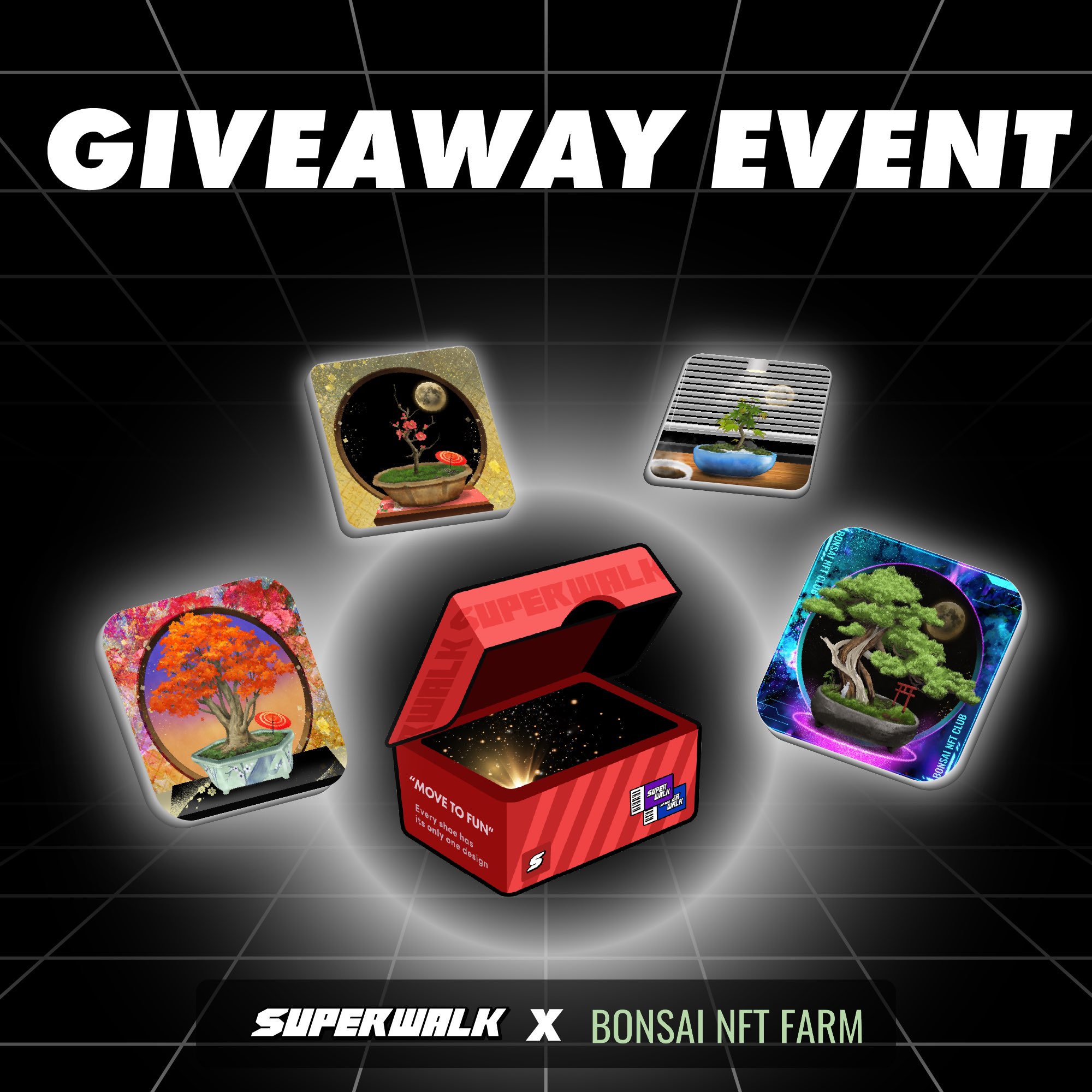SuperWalk×BONSAI NFT FARM Giveawayイベント（72H〆） | SuperWalk日本語ナビ